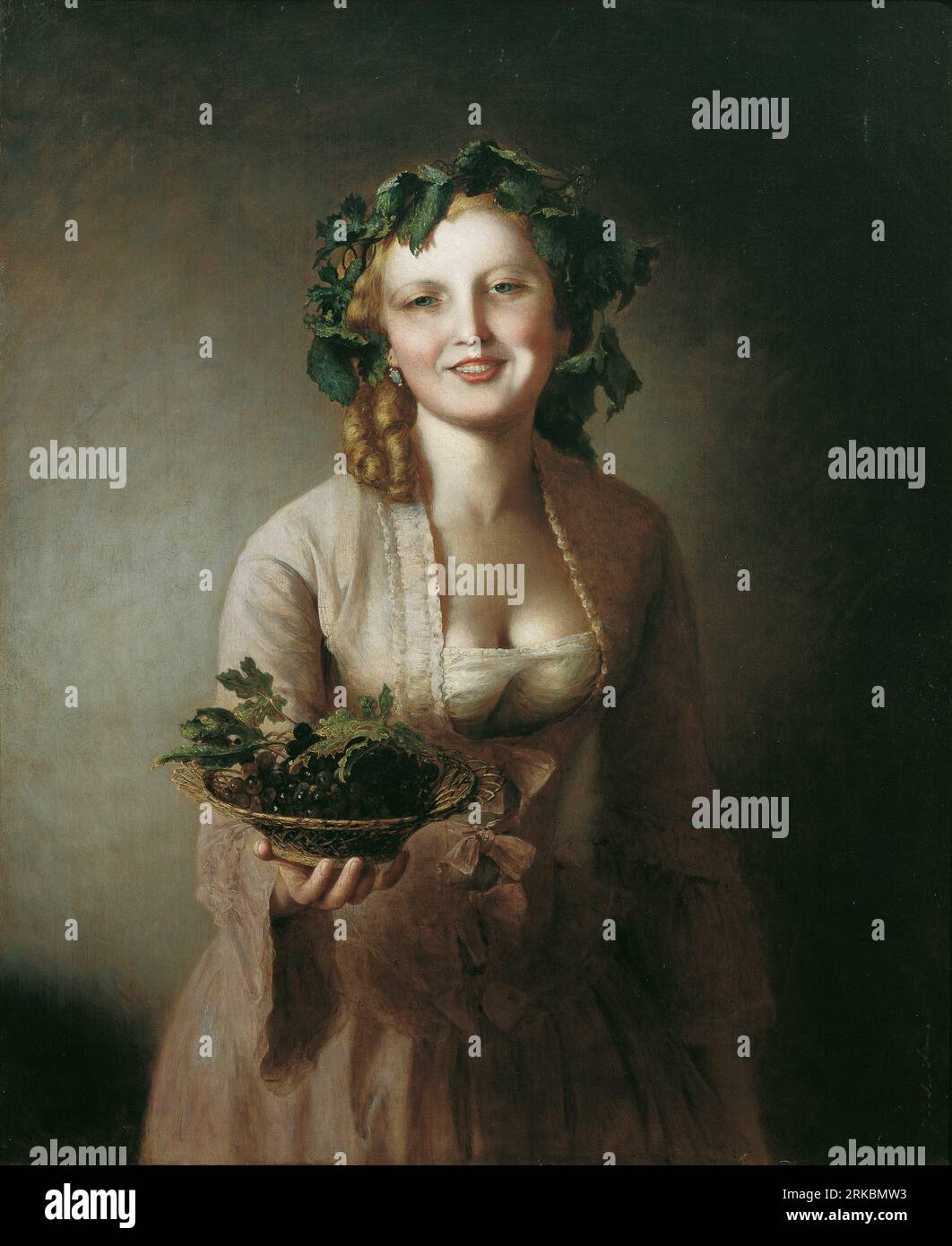 Lexi mit den Trauben by Johann Baptist Reiter Stock Photo - Alamy
