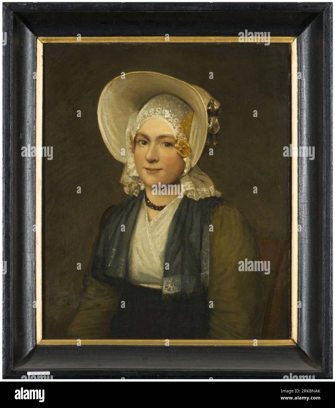 Portret van IJbeltje Dijkstra 1834 by Otto de Boer Stock Photo - Alamy