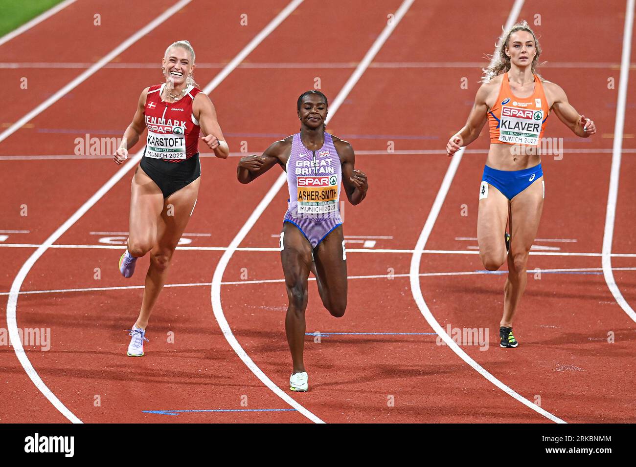 Dina Asher-Smith (Great Britain, Silver Medal), Ida Karstoft (Denmark ...