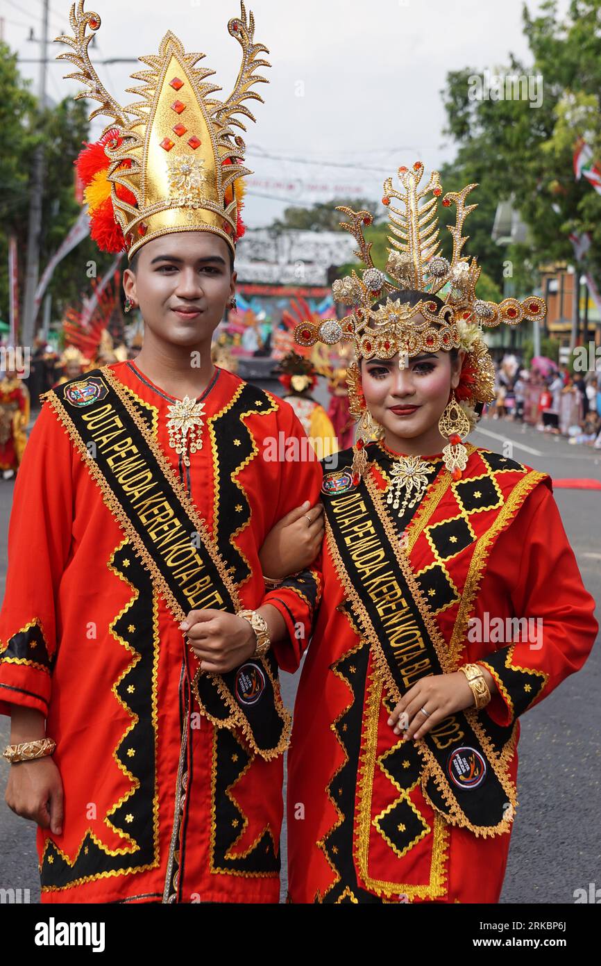 Indonesian with a traditional costume from north sumatera at BEN ...