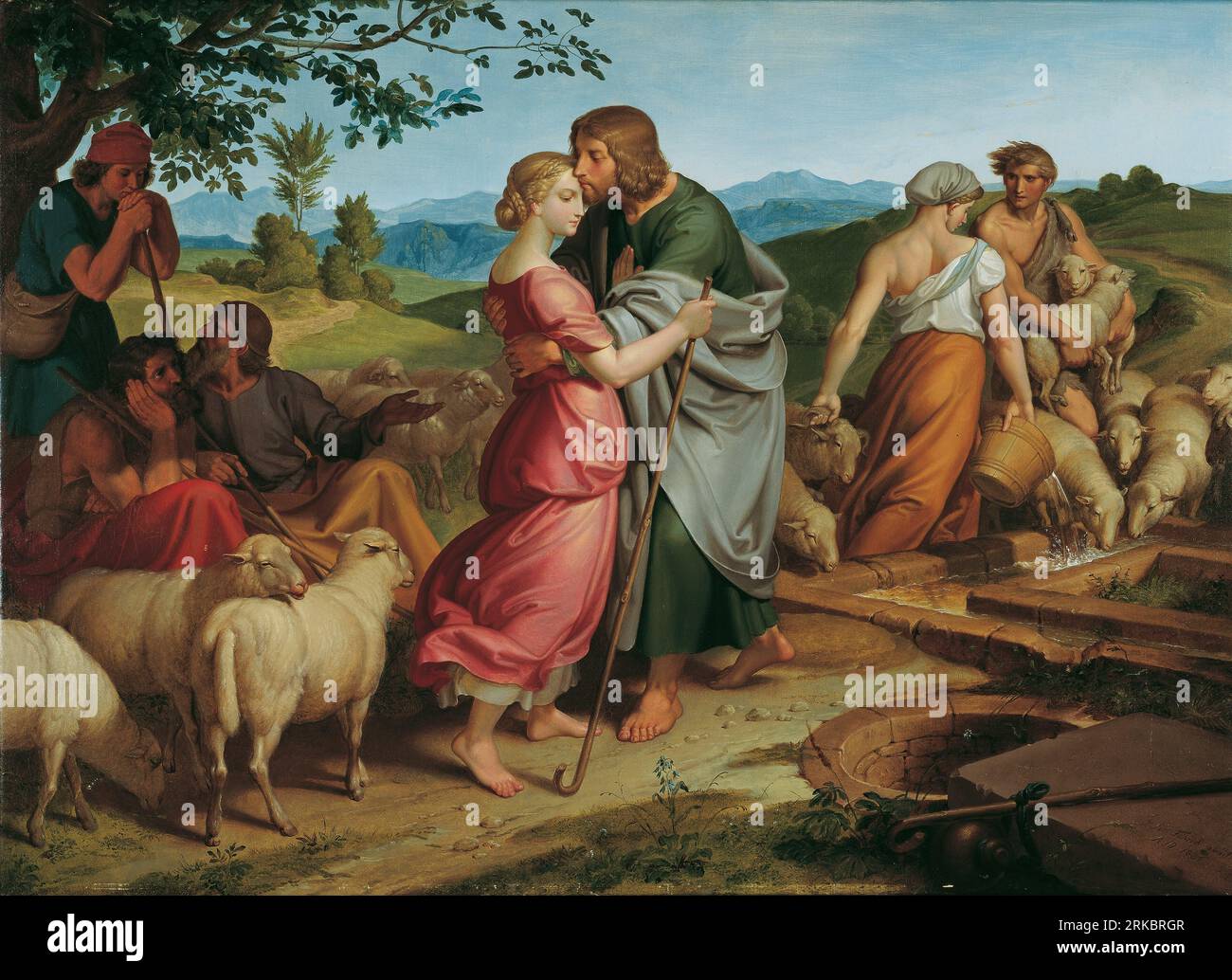 Jacob Encountering Rachel with her Father's Herds 1836 by Joseph von ...