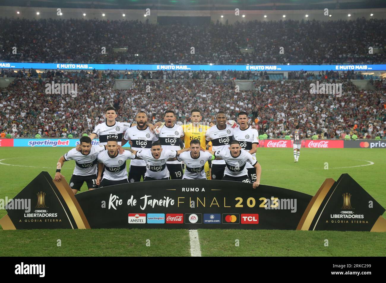 Rio de Janeiro, Brazil. 24th Aug, 2023. Players of Olimpia poses for ...
