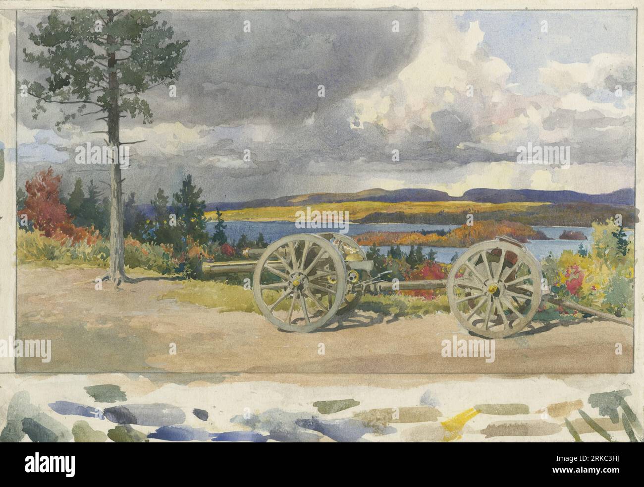 Corner of Petawawa Camp October 1918 by Charles William Jefferys Stock ...