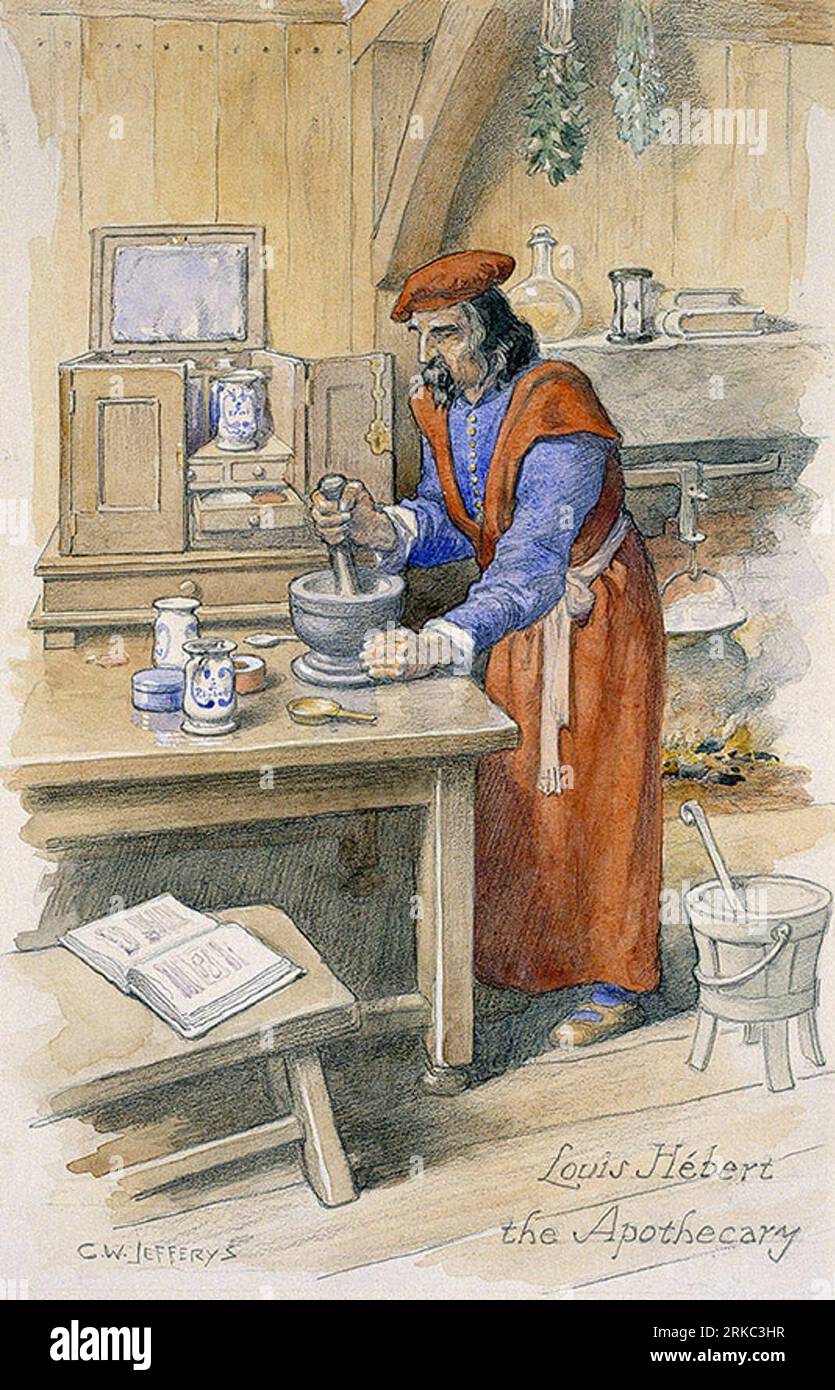 Louis Hébert the Apothecary 1 January 1938 by Charles William Jefferys ...