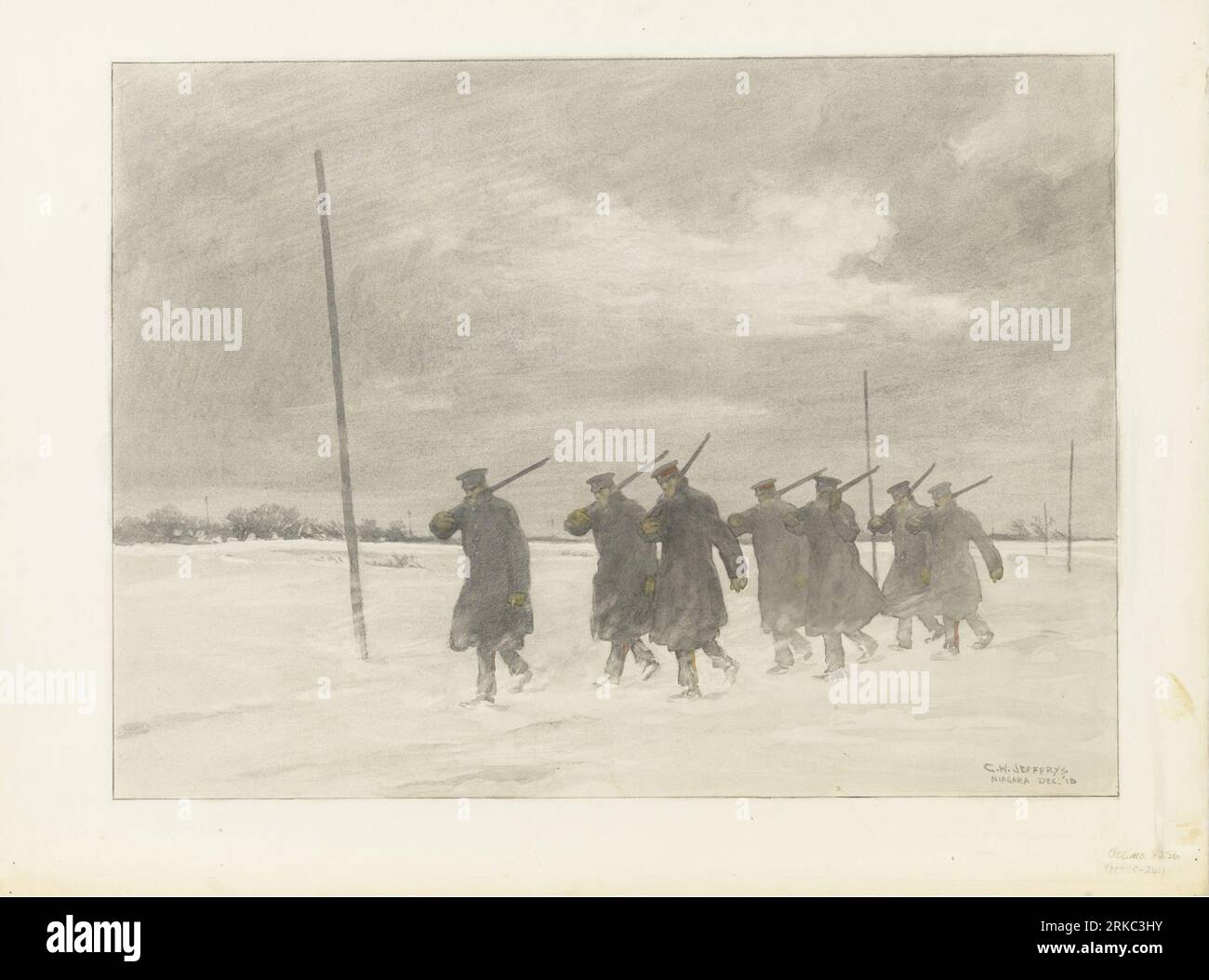 POLISH SOLDIERS, NIAGARA COMMON 1918 by Charles William Jefferys Stock ...