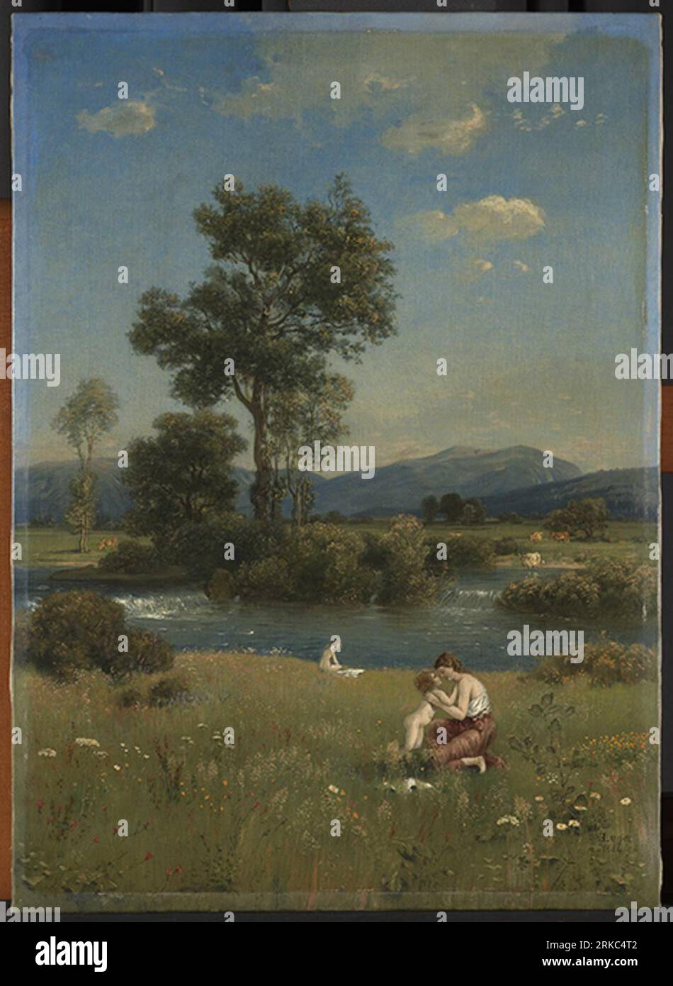 Dreisamidylle 1884 by Emil Lugo Stock Photo - Alamy