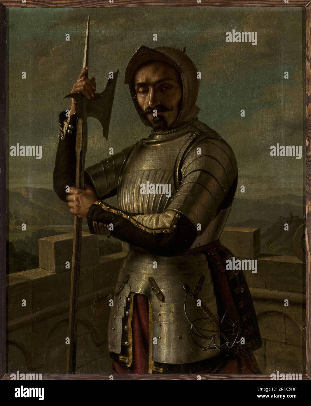 Knight in armour 1835 by Aleksander Lesser Stock Photo - Alamy