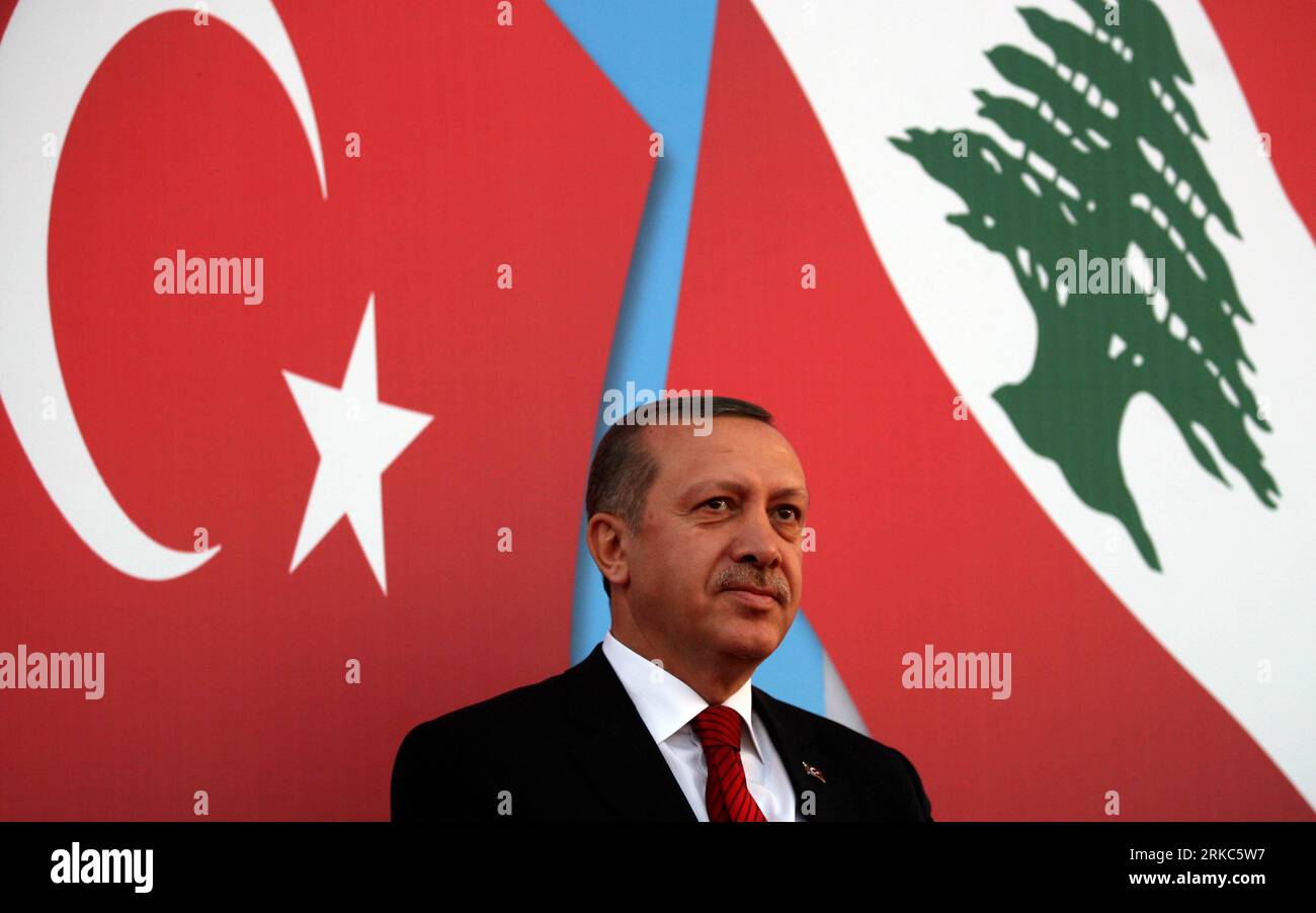 Lebanon turkey erdogan visit hi-res stock photography and images - Alamy