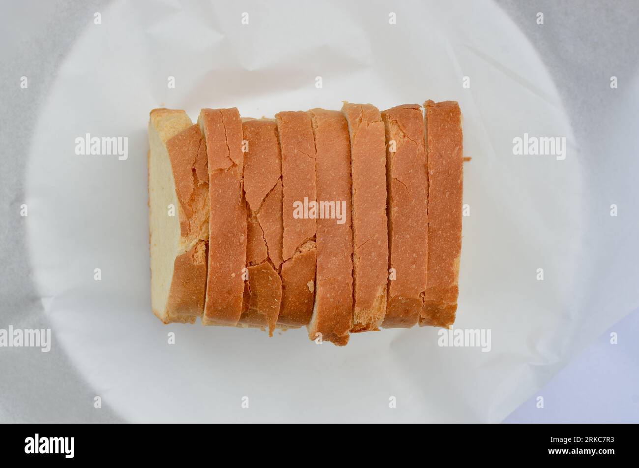 Close up of delicious traditional bread, also known as sliced bread ...