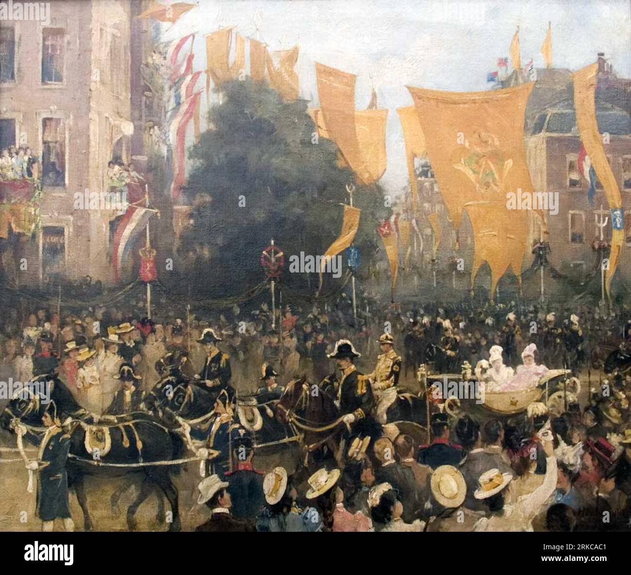 Intocht Koningin Wilhelmina in Amsterdam anno 1898 1898; 1898 by Hobbe ...