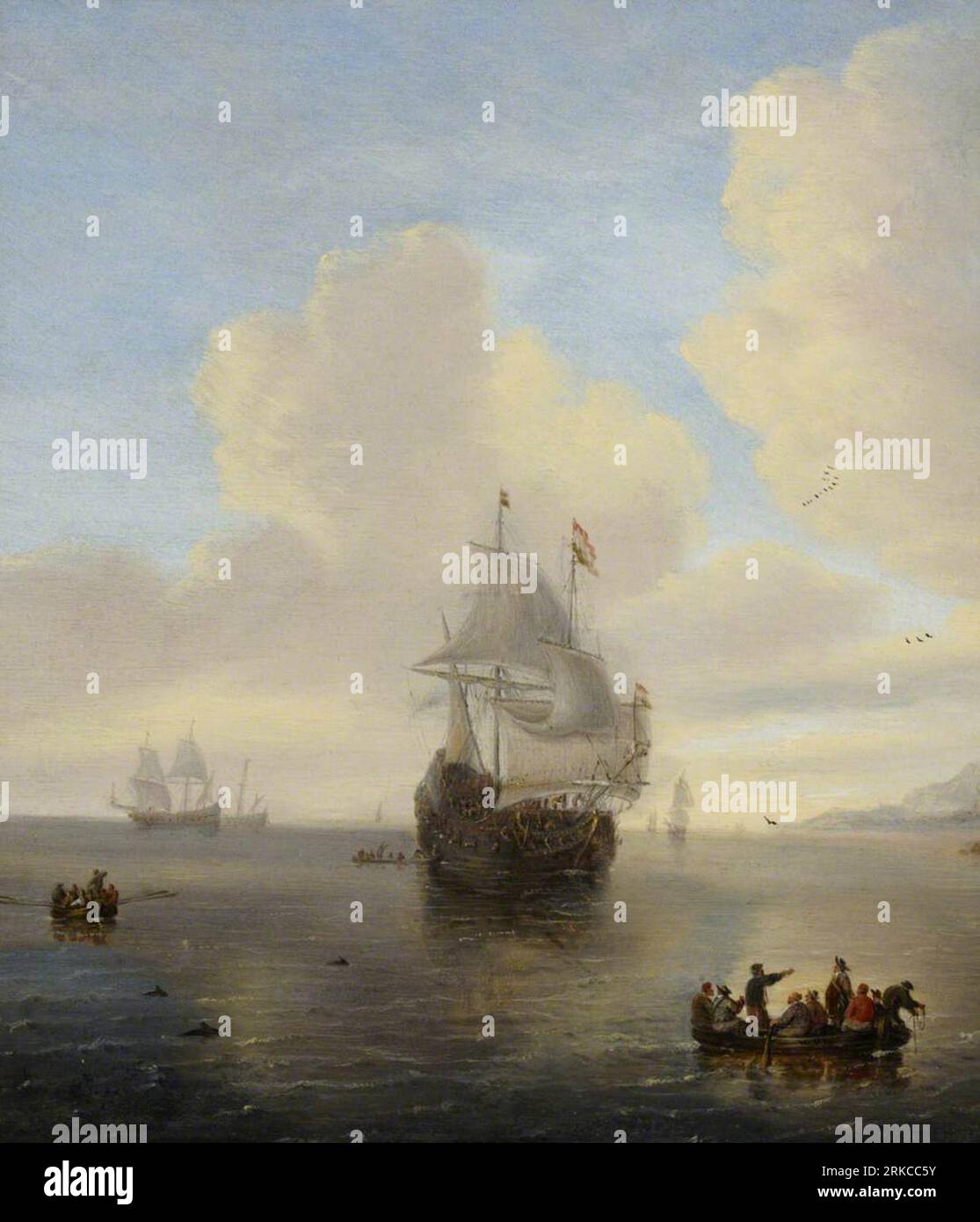 Ship's boats going ashore from a Dutch merchantman 17th century by ...