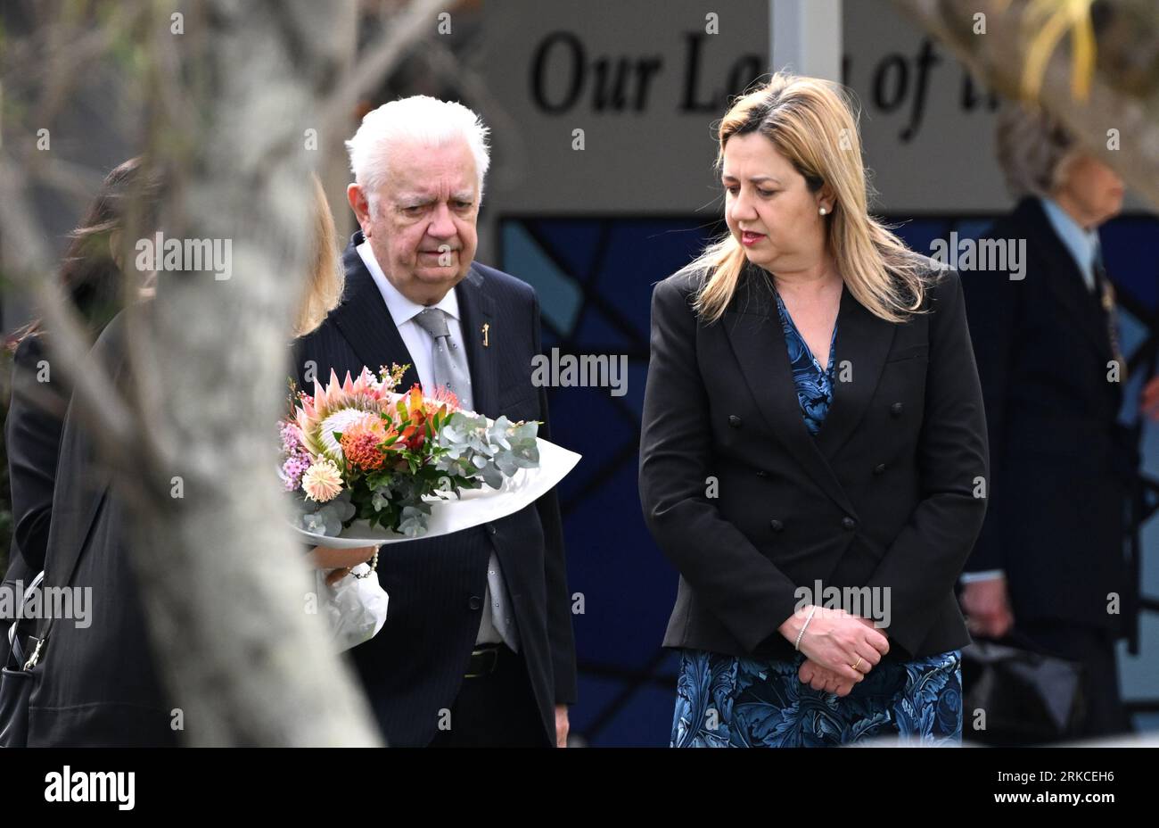 Queensland Premier Annastacia Palaszczuk (right) and her father Henry ...