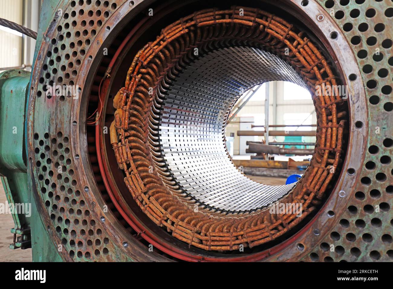 Large explosion-proof motor coil Stock Photo - Alamy