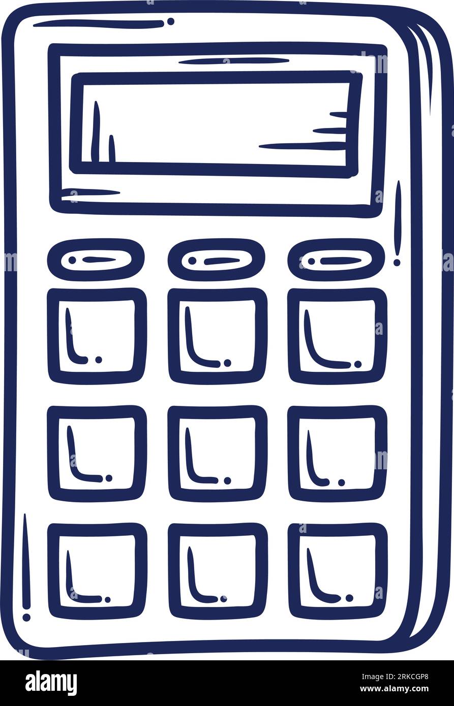 calculator math doodle icon Stock Vector Image & Art - Alamy