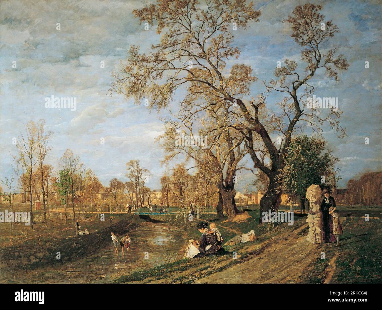 Frühling im Prater 1882 by Tina Blau Stock Photo - Alamy