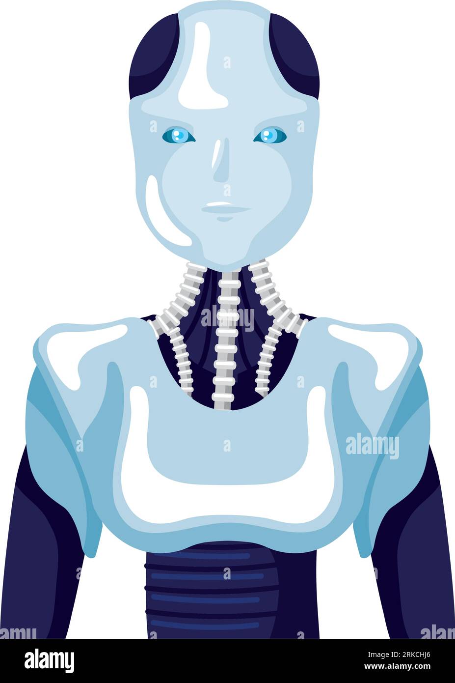 robot ai technology front view Stock Vector Image & Art - Alamy