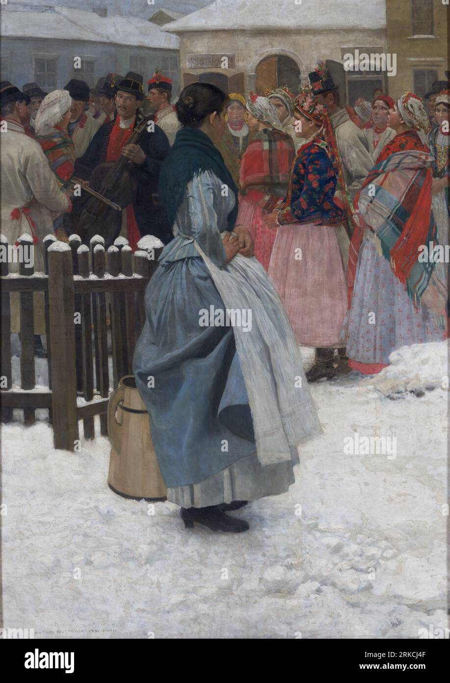 The Weeding Is Coming 1891 by Antoni Piotrowski Stock Photo - Alamy