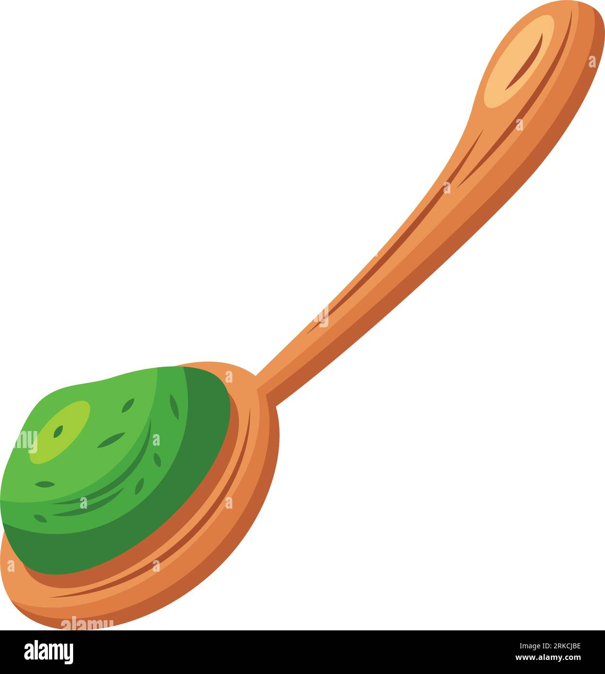 matcha tea powder and spoon Stock Vector Image & Art - Alamy