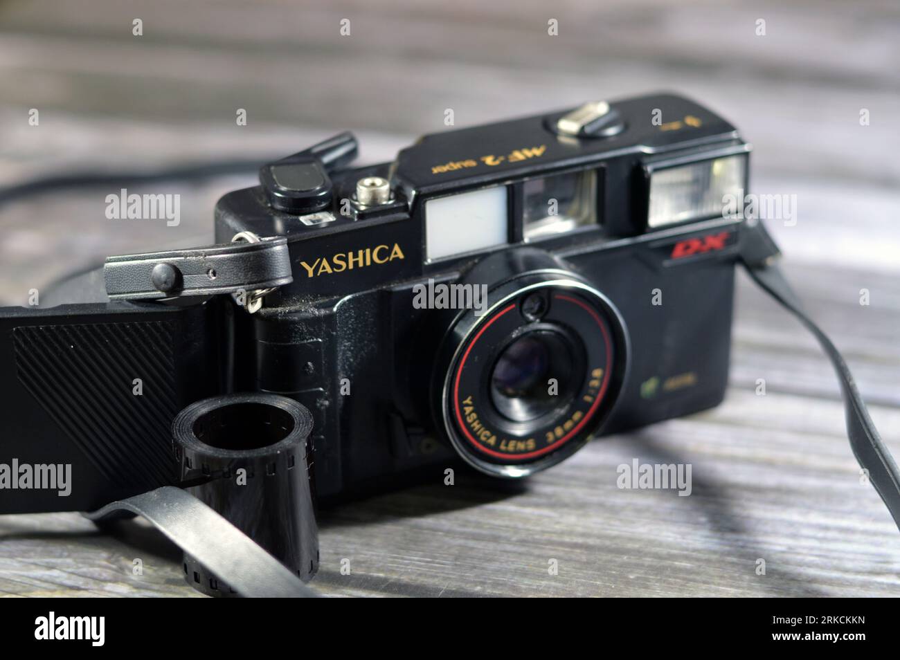 Giza, Egypt, August 12 2023: Yashica MF 2 Super reusable film camera for 35mm film, build in ...