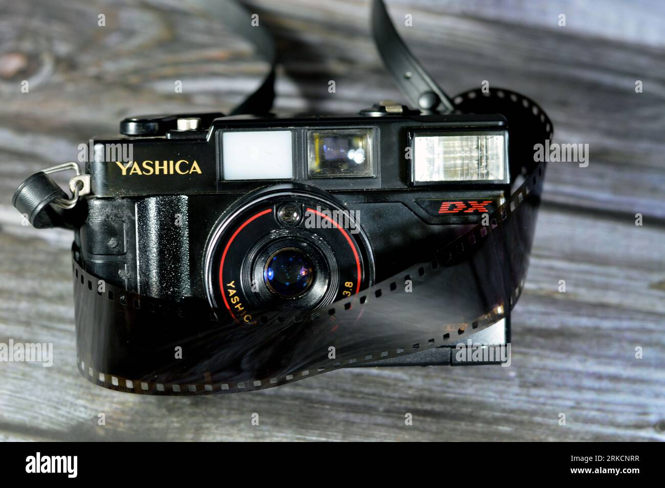 Giza, Egypt, August 12 2023: Yashica MF 2 Super reusable film camera for 35mm film, build in ...
