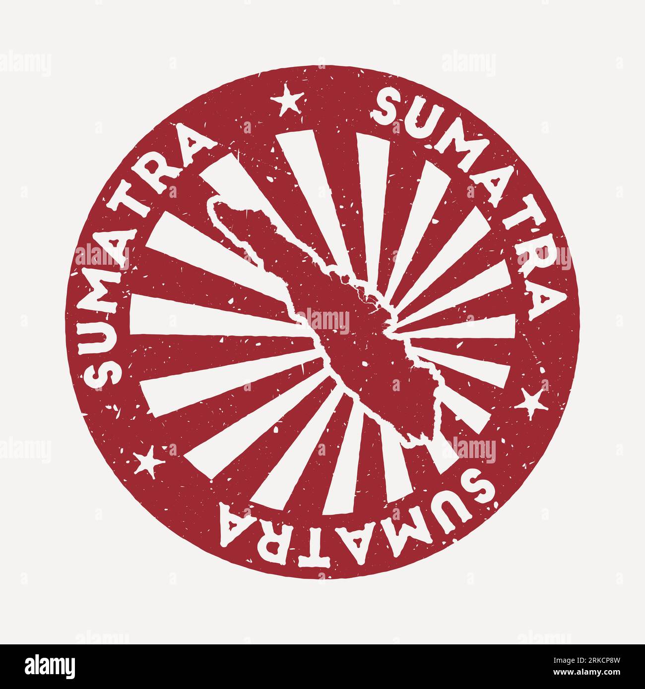 Sumatra stamp. Travel red rubber stamp with the map of island, vector ...