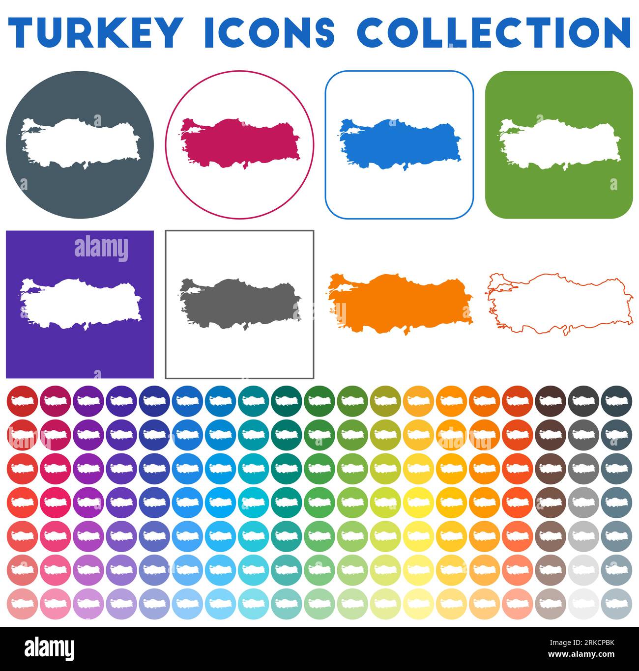 Map of modern turkey Cut Out Stock Images & Pictures - Alamy