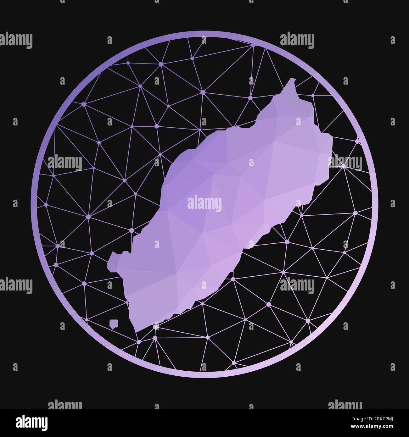 Itsukushima icon. Vector polygonal map of the island. Itsukushima icon ...