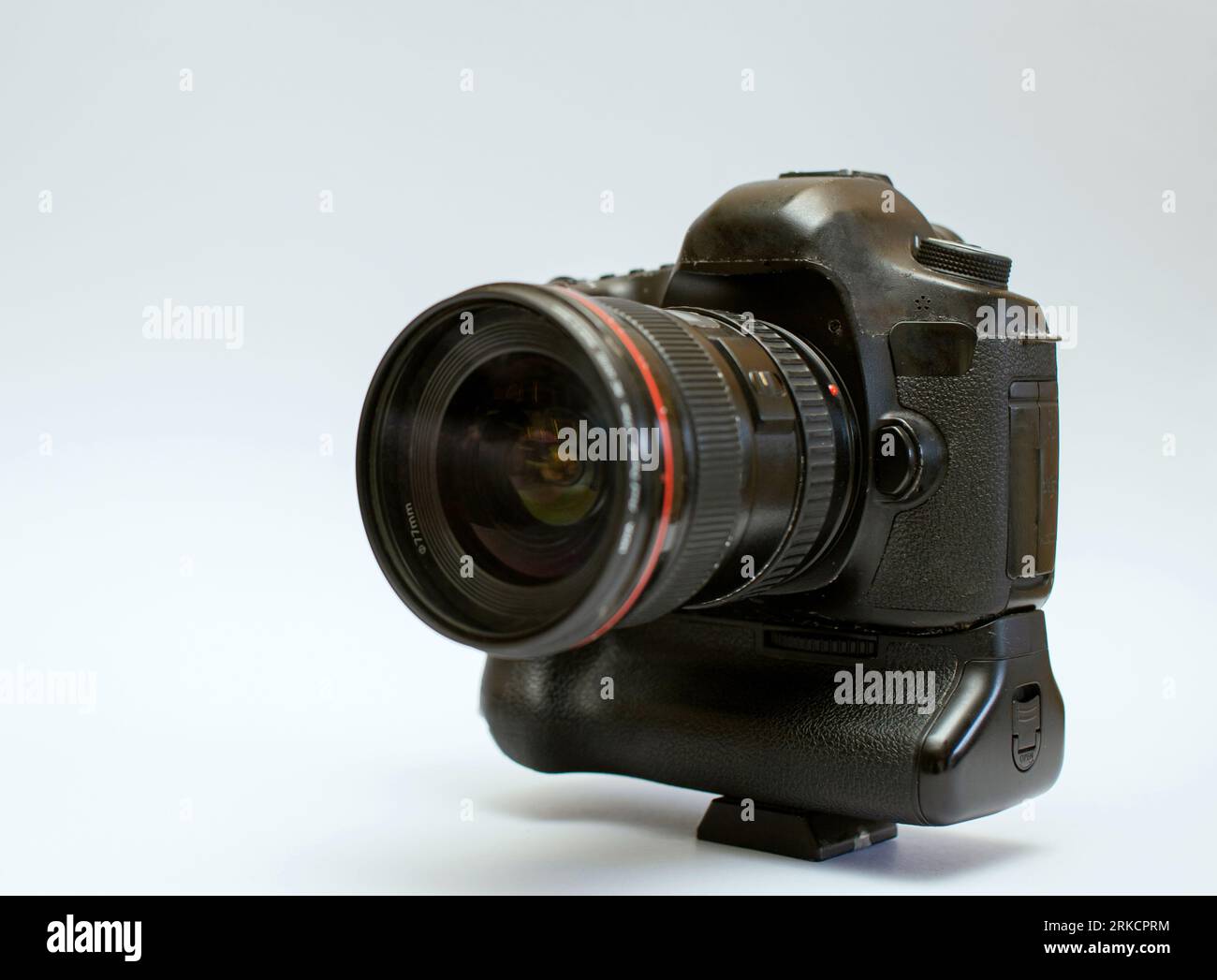 One black camera isolated on white background Stock Photo - Alamy