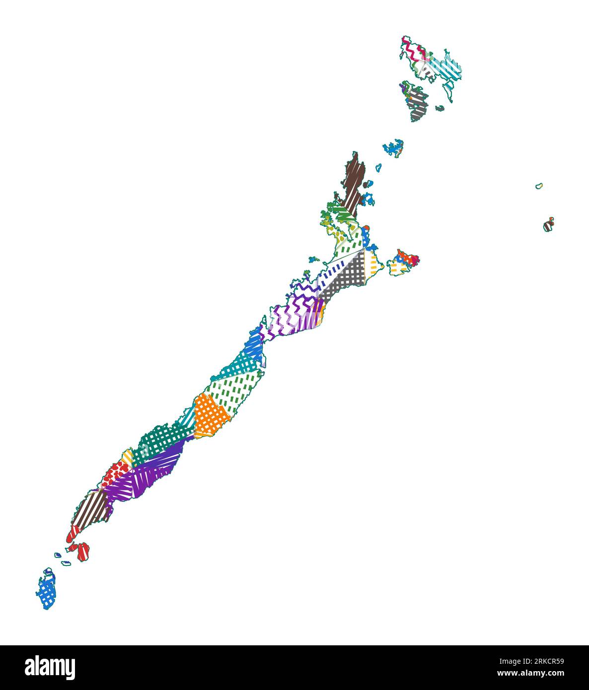 Palawan map Cut Out Stock Images & Pictures - Alamy