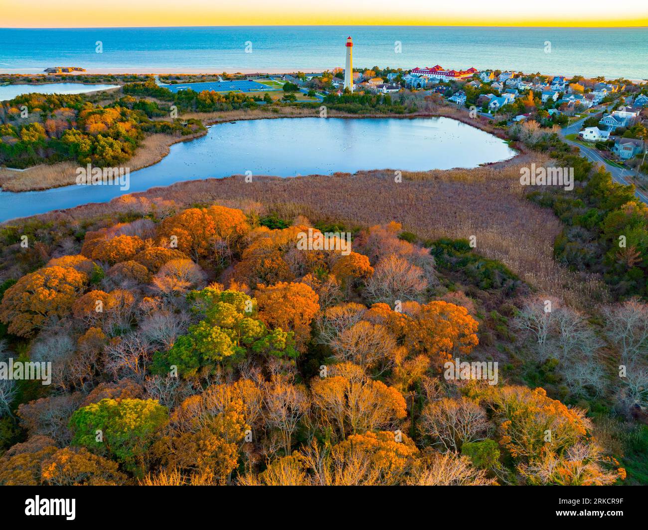 Fall color at Cape May Lighthouse, Cape May Atlantic Ocean Cape May ...