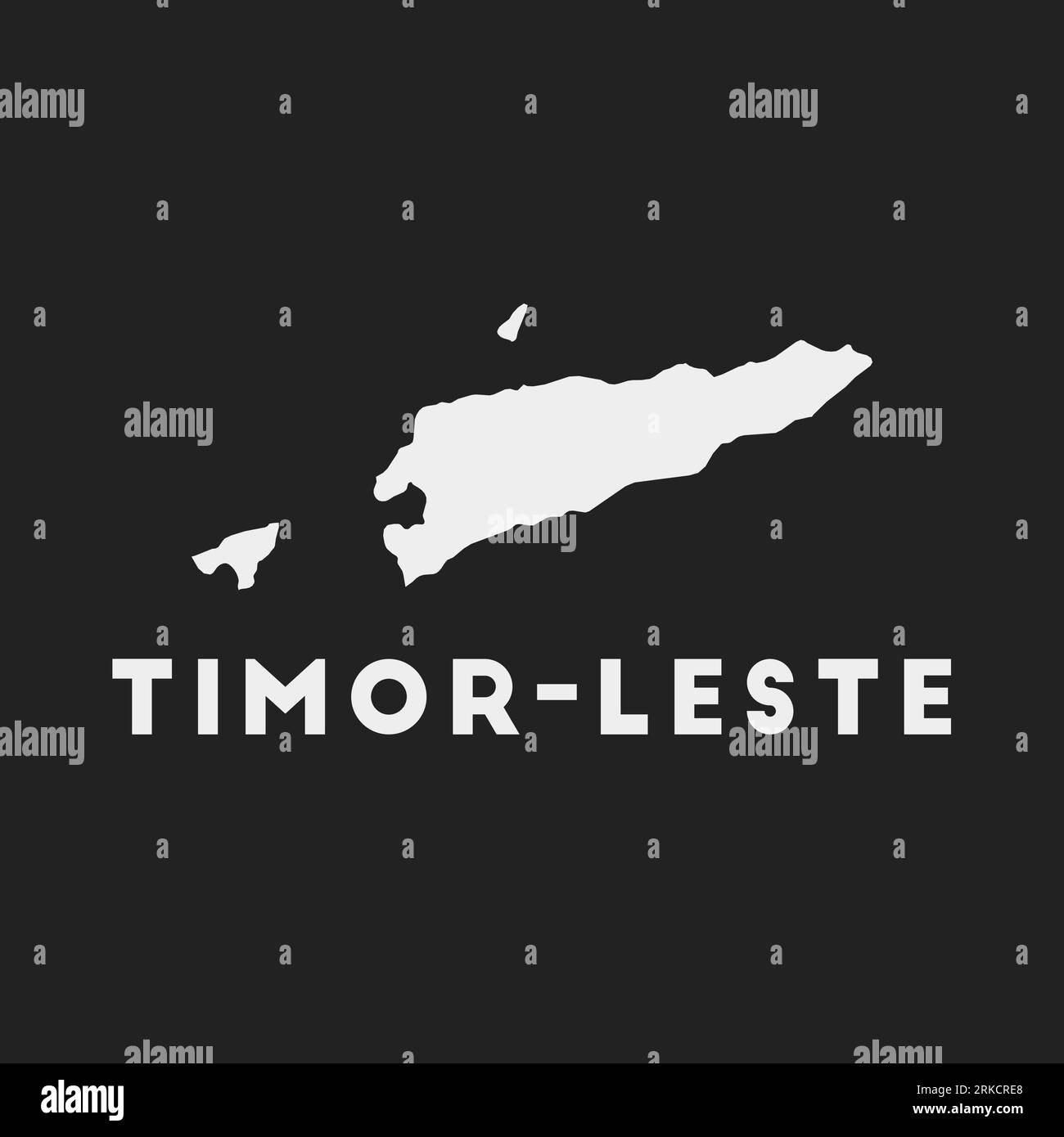 Timor Leste Icon Country Map On Dark Background Stylish Timor Leste Map With Country Name