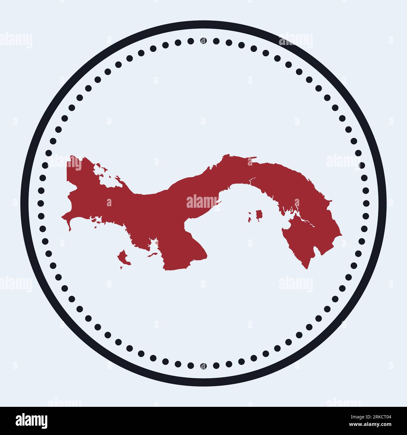 Panama round stamp. Round logo with country map and title. Stylish ...