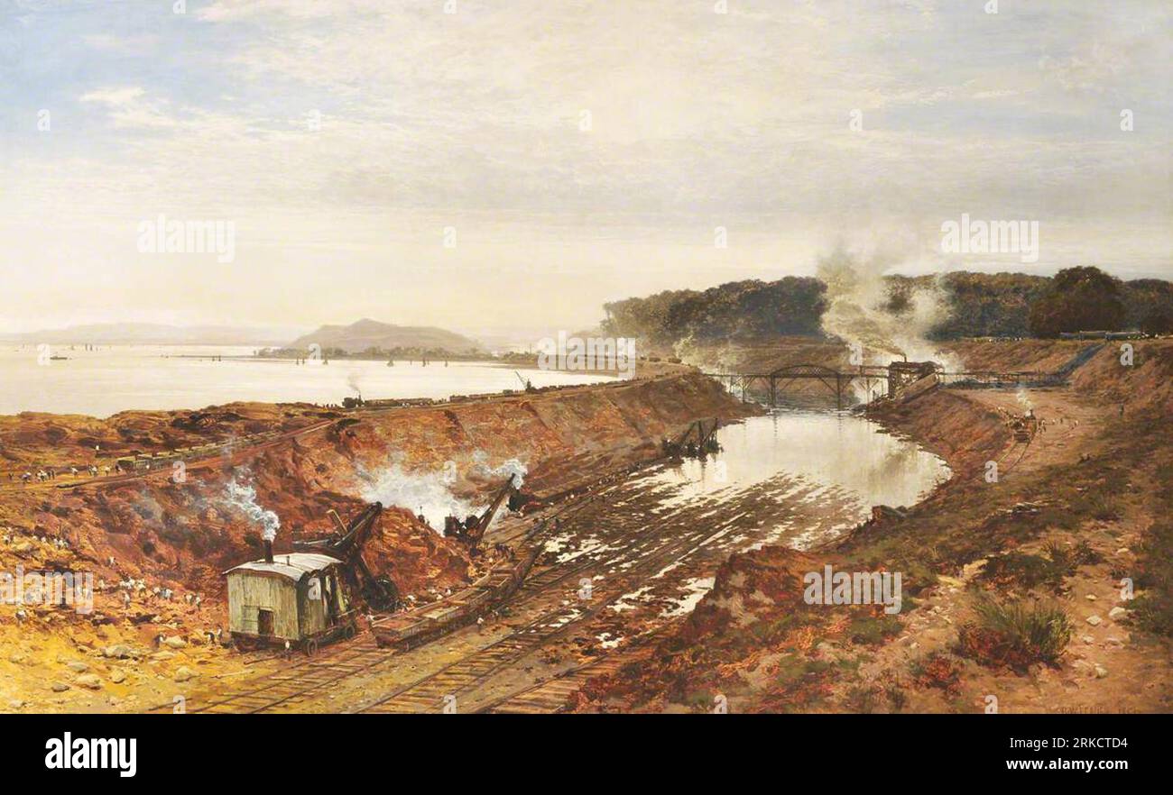 The Excavation of the Manchester Ship Canal: Eastham Cutting with Mount ...