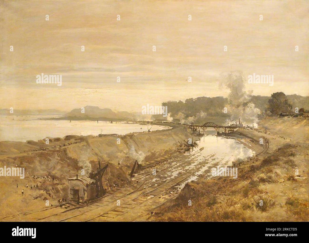 Large Sketch of the Excavation of the Manchester Ship Canal: Eastham ...