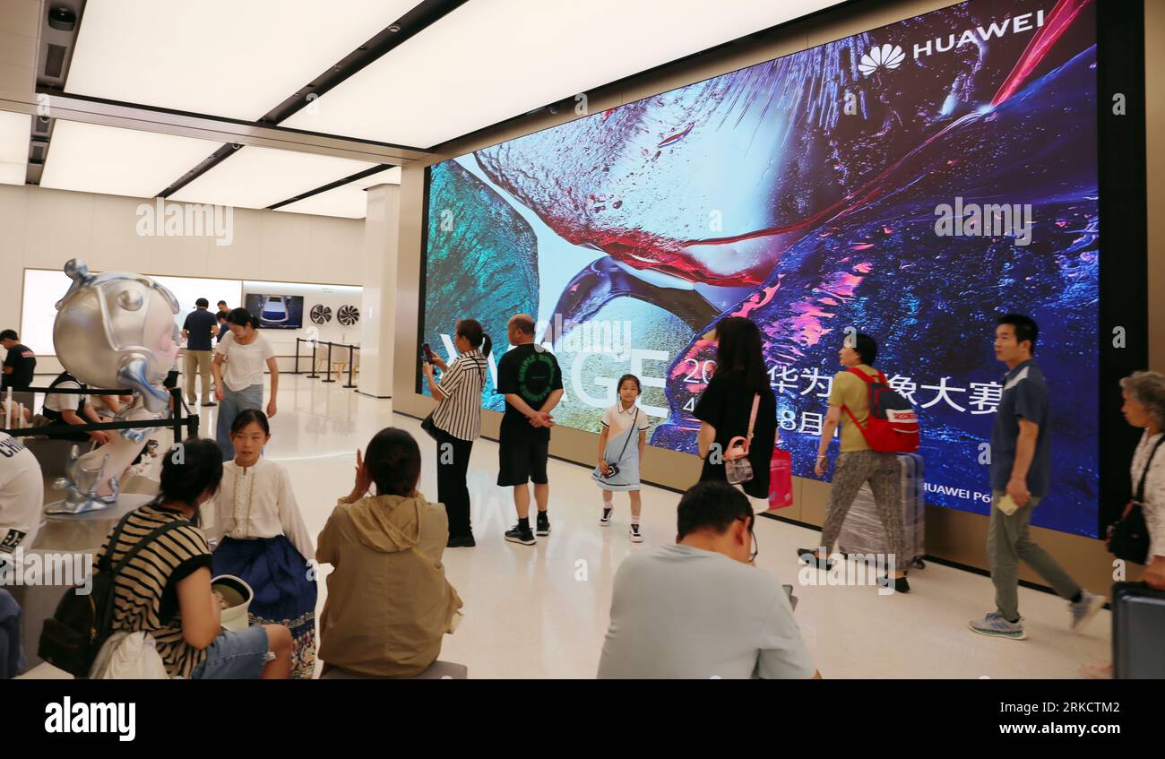 SHANGHAI, CHINA - AUGUST 24, 2023 - Citizens shop for high-tech ...