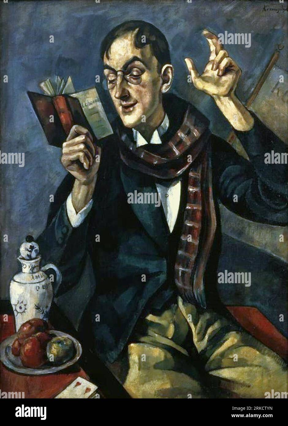Portrait of the poet Jan Lechoń. after 1920 by Roman Kramsztyk Stock ...