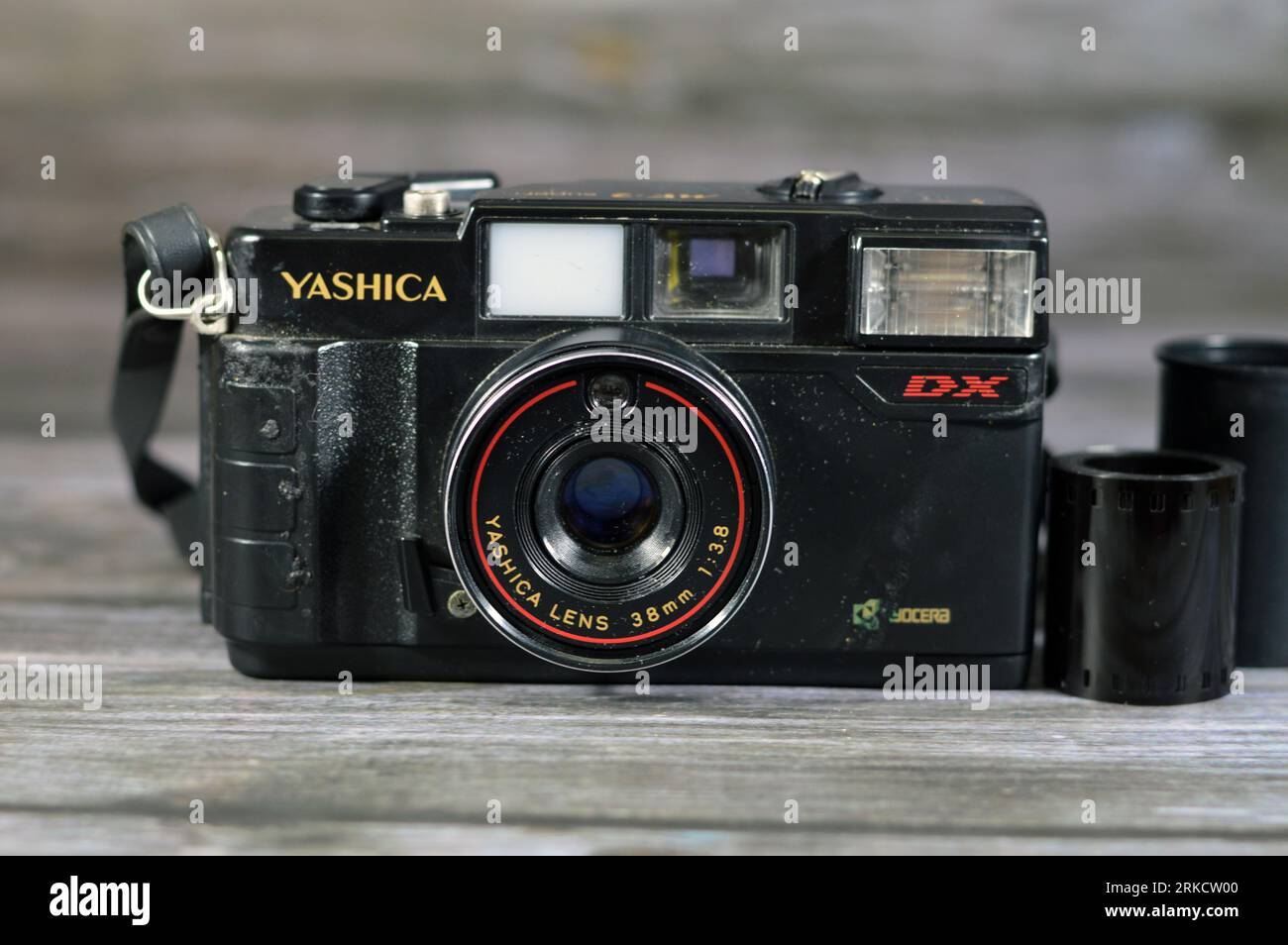 Giza, Egypt, August 12 2023: Yashica MF 2 Super reusable film camera for 35mm film, build in ...