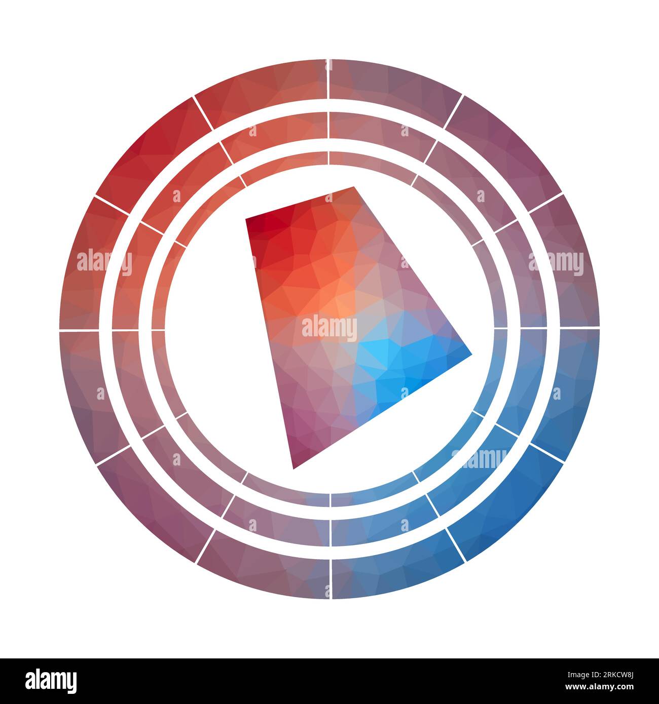 Rhode Island badge. Bright gradient logo of US state in low poly style ...
