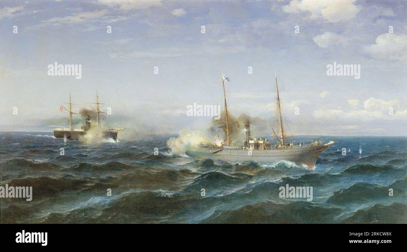 Naval battle between "Vesta" and "Fetkh-i Bulend" at the Black Sea ...