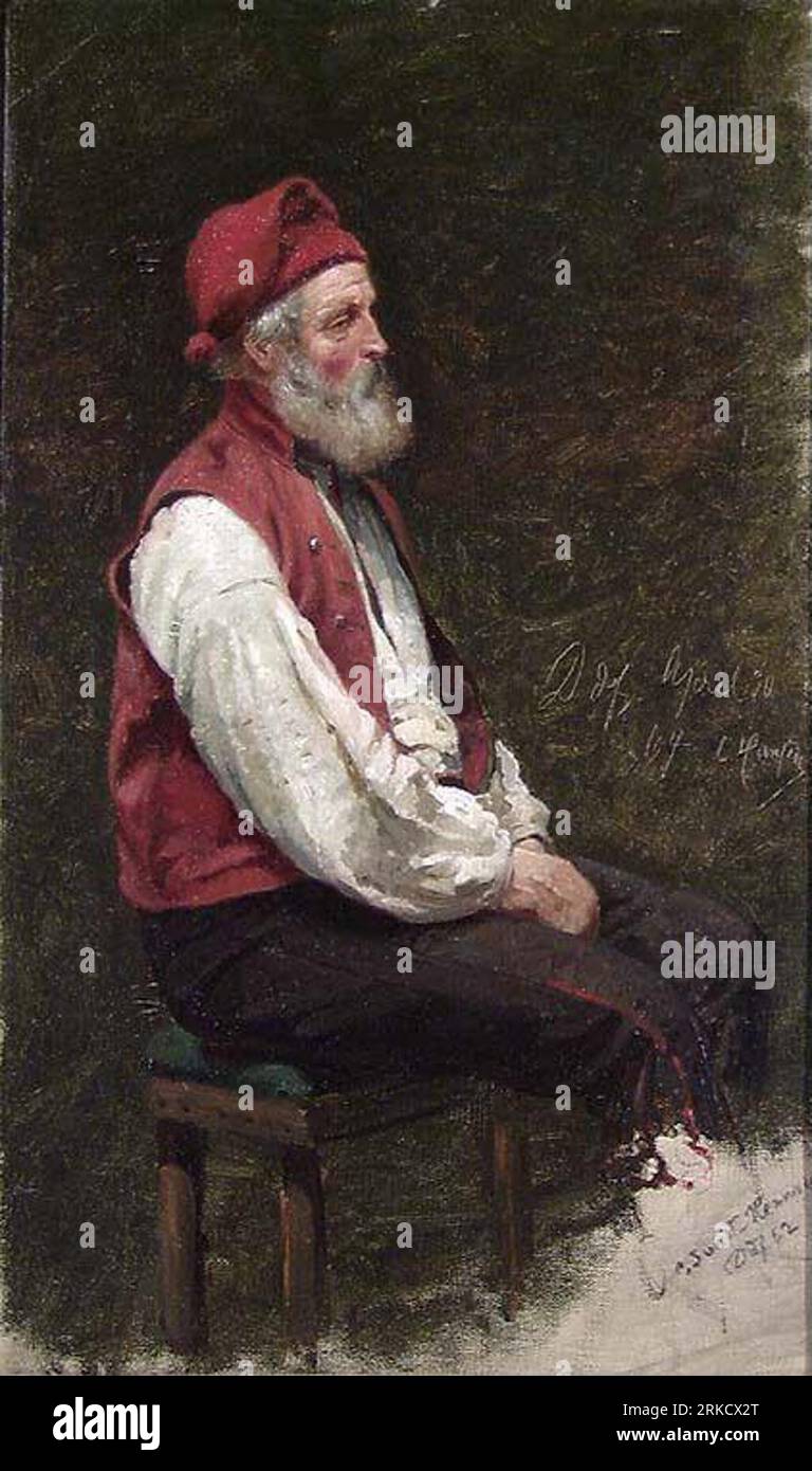 Old Farmer from 1862 until 1864 by Carl Sundt-Hansen Stock Photo - Alamy