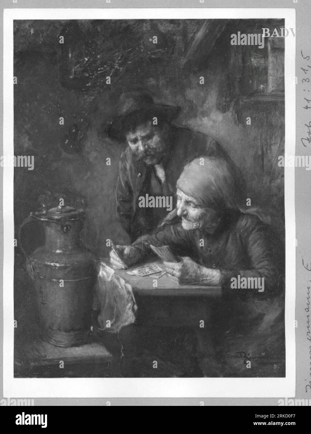 Fortune - teller with cards circa 1877 by Ernst Zimmermann Stock Photo ...