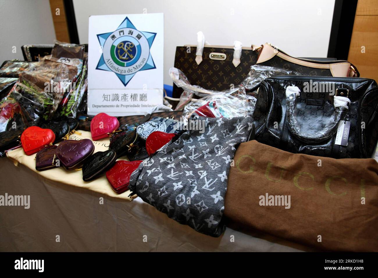 Counterfeit bags customs hi-res stock photography and images - Alamy