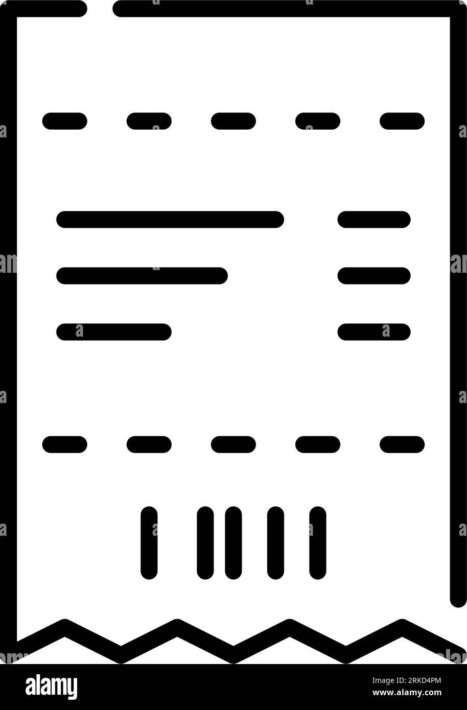 Grocery receipt barcode Black and White Stock Photos & Images - Alamy