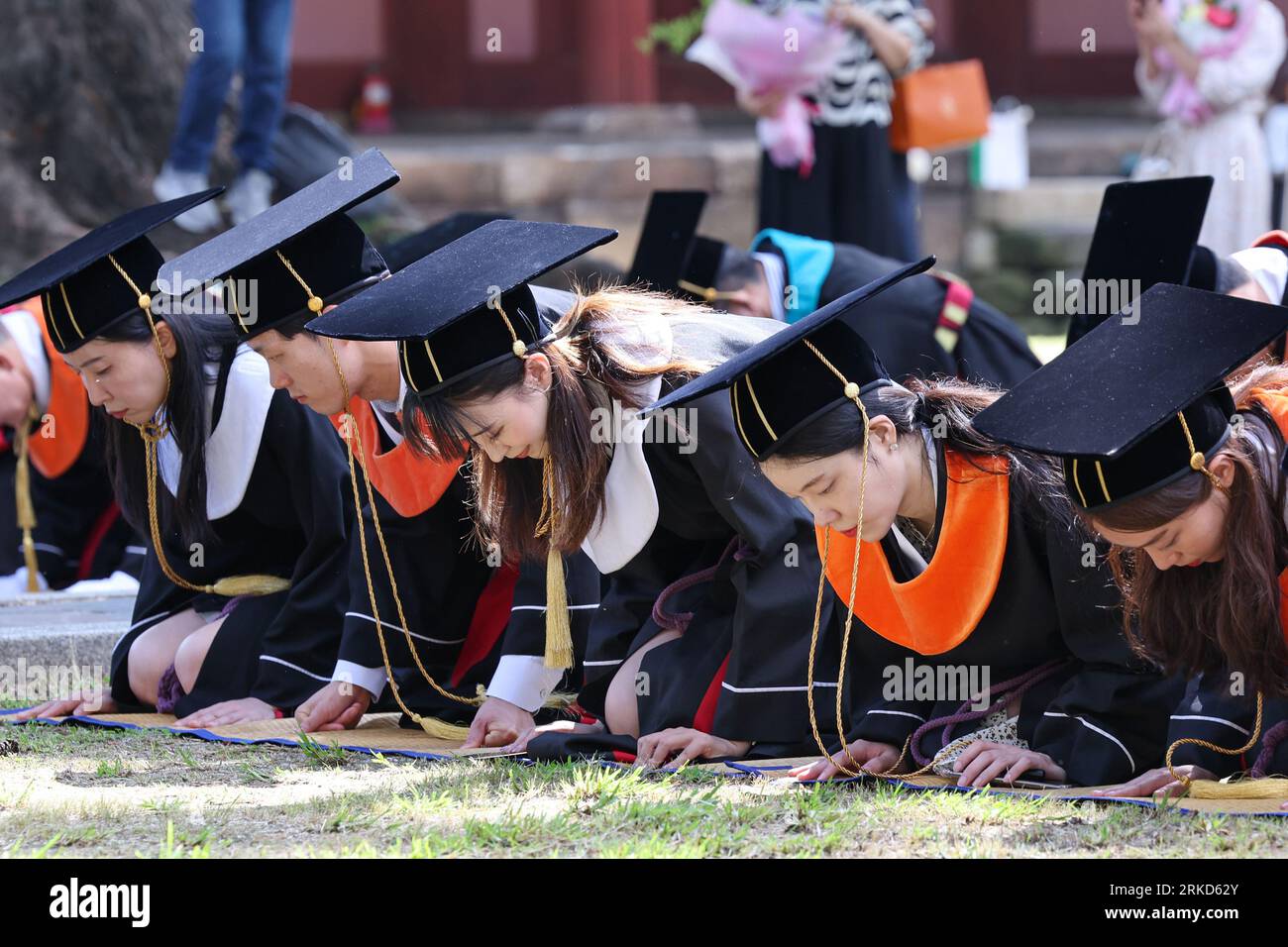 25th Aug, 2023. Traditional Korean commencement ceremony Graduates of ...