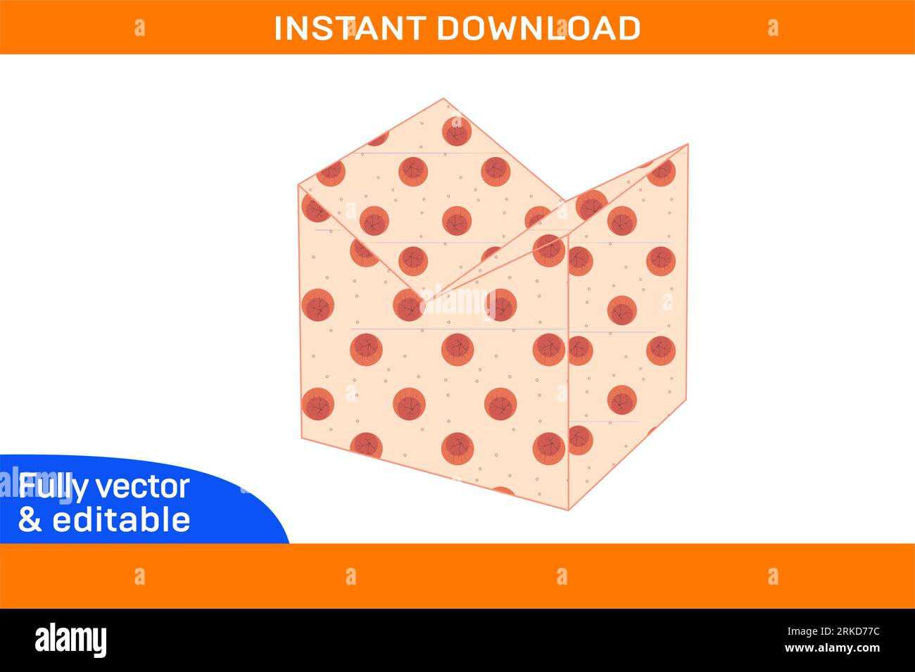 Unique packaging gift box template, custom box die line template and 3D ...