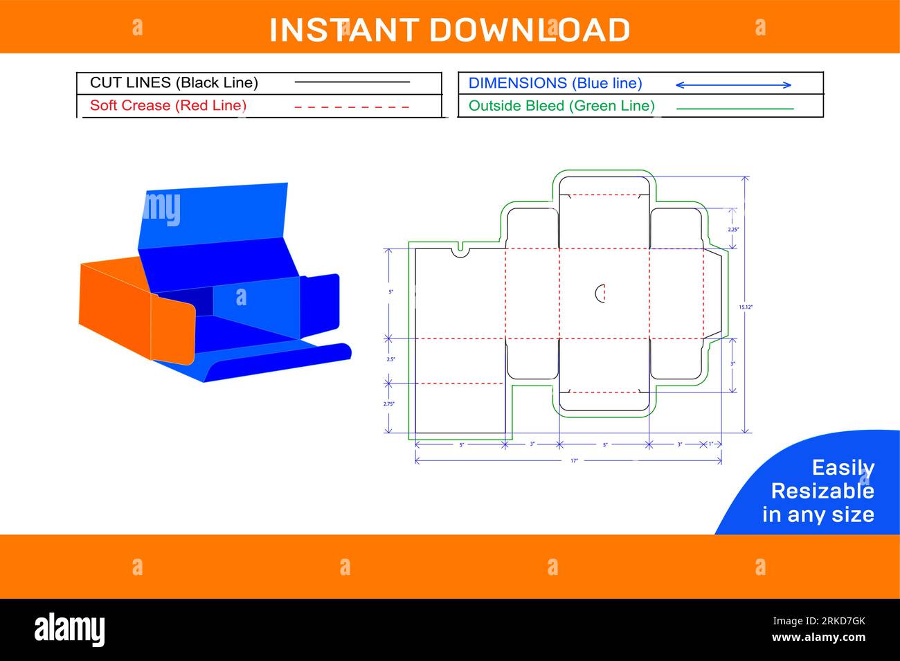 Straight tuck end box, mobile charge or cc camera power supply box die ...