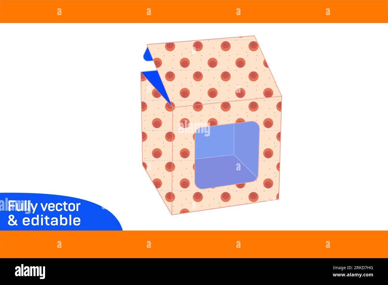 Square display cake box, Cardboard square cake box die line template ...