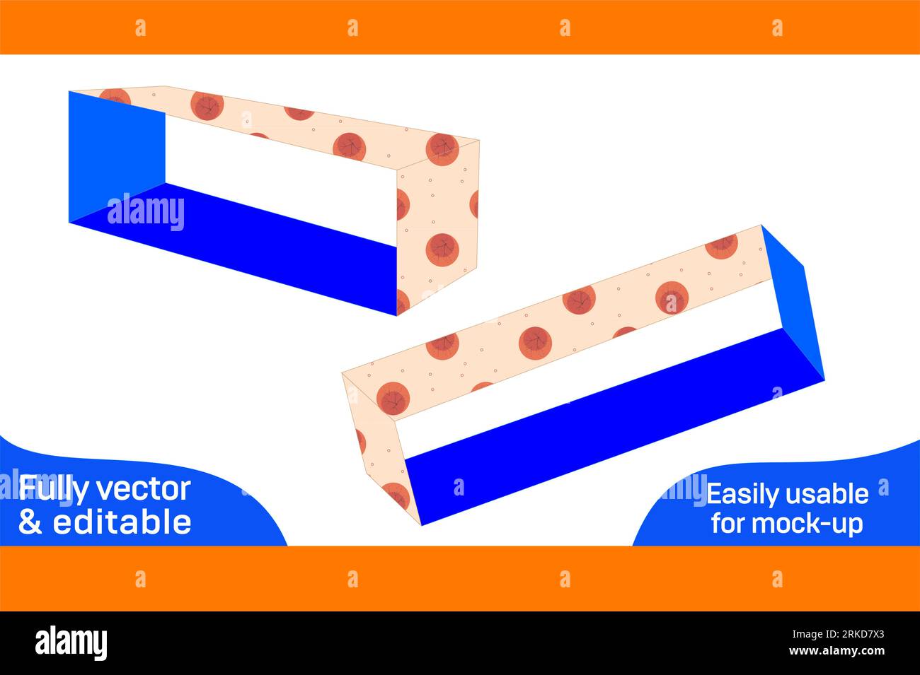 Packaging Sleeve box design easily editable and resizeable 3D box Stock ...