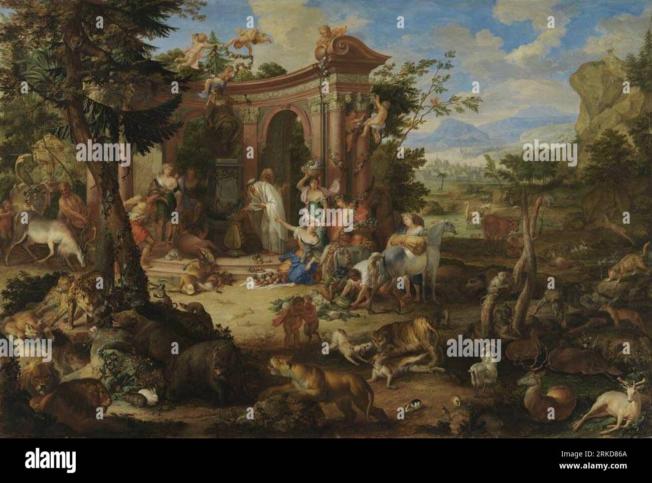 Die Erde (aus der Folge der Vier Elemente) circa 1710 by Johann Rudolf ...