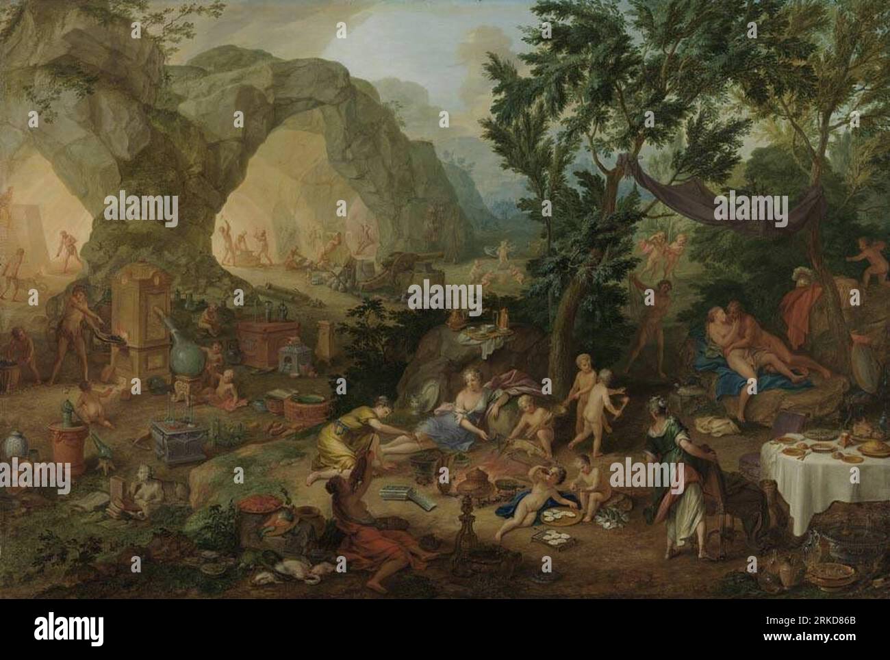 Das Feuer (aus der Folge der Vier Elemente) circa 1710 by Johann Rudolf ...